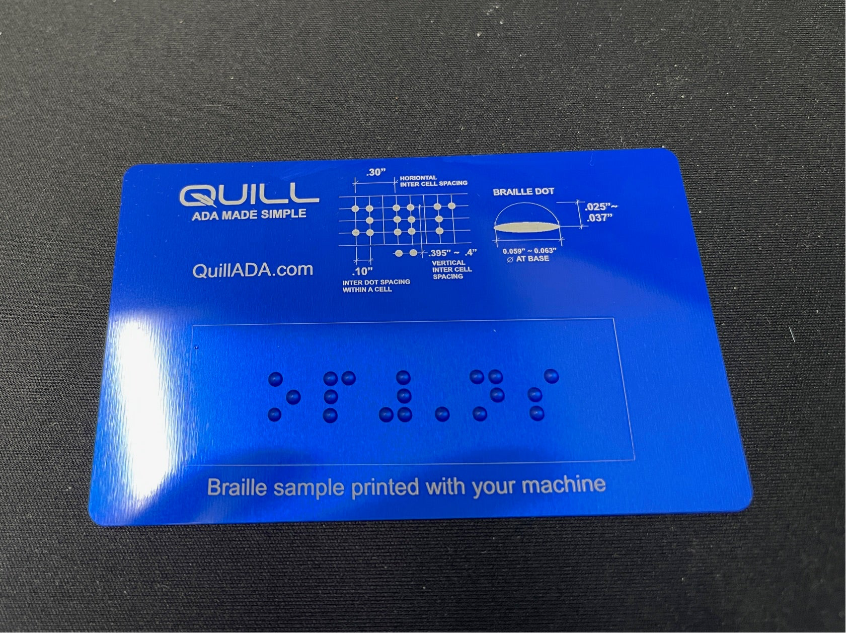 Braille Sample (USA only)